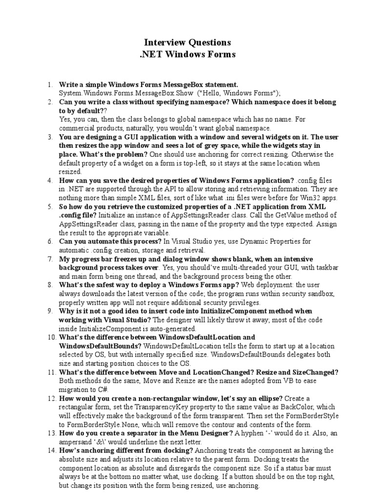 Dotnet Sql Interview Questions Download Free Pdf Class Computer Programming Constructor