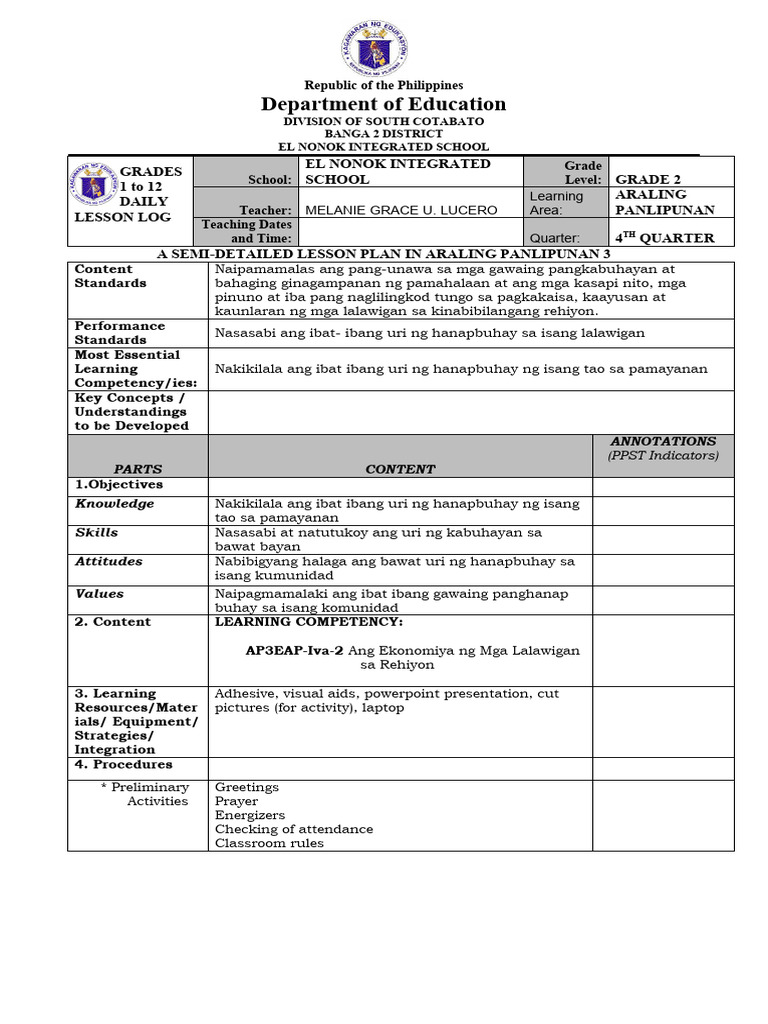 Demo Cot Lesson Plan | PDF