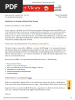 Template For A Case Report | PDF | Medical Diagnosis | Case Report