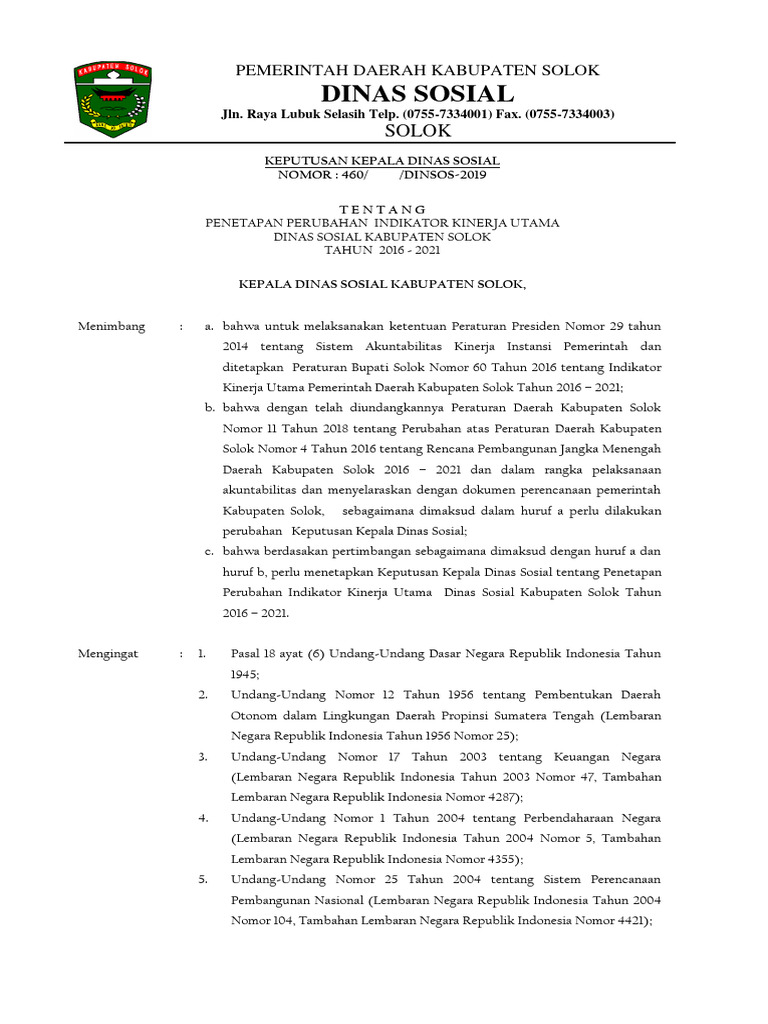 SK Iku Dan Renstra | PDF