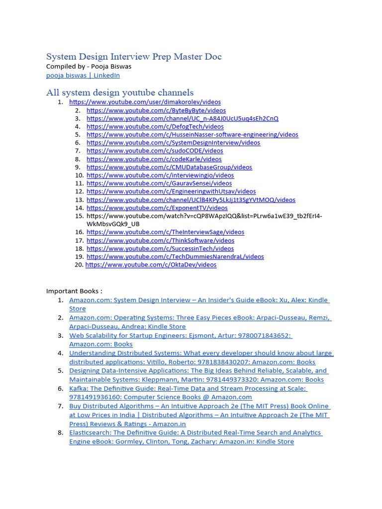 System Design Resources | PDF | Cloud Computing | Cache (Computing)