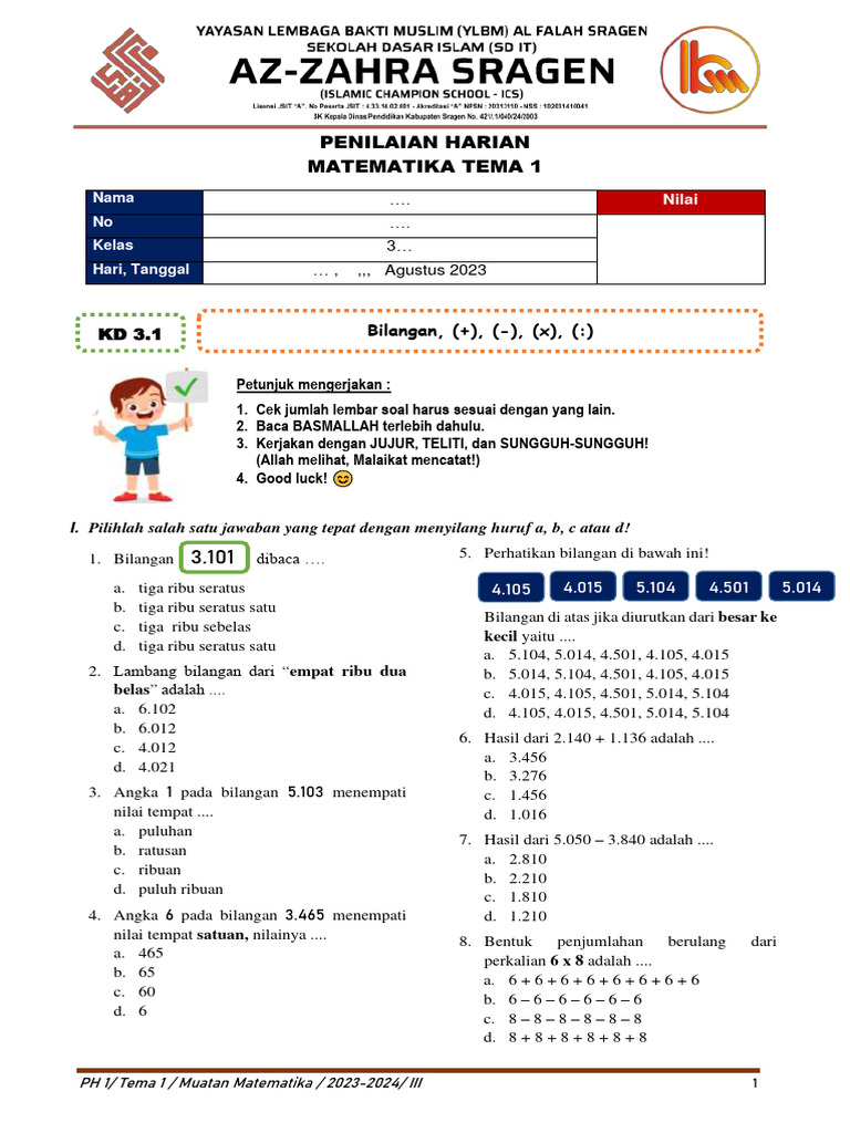 #1. PH MTK T1 2023 | PDF