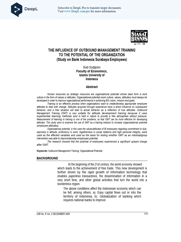 Pengaruh - Outbound - Management - Training - Terhadap - Pot en | PDF | Attitude (Psychology ...