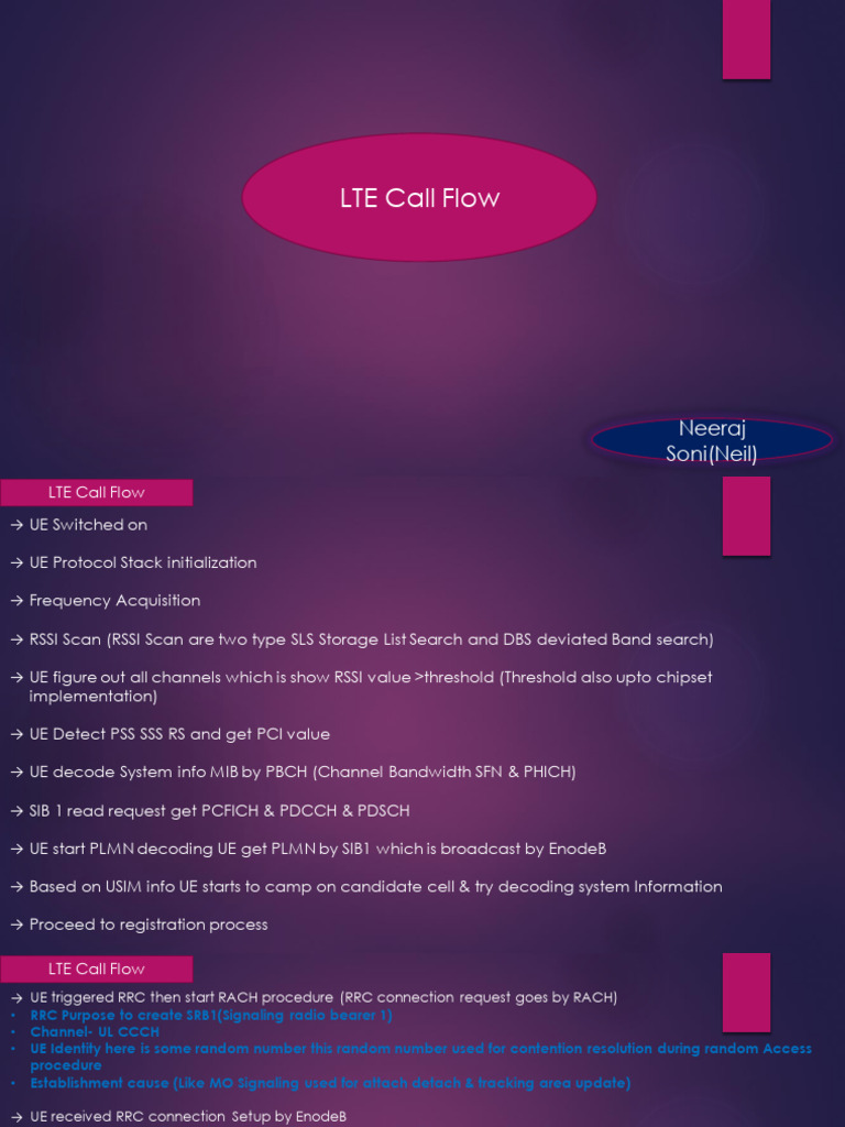 Lte Call Flow Download Free Pdf Computer Engineering
