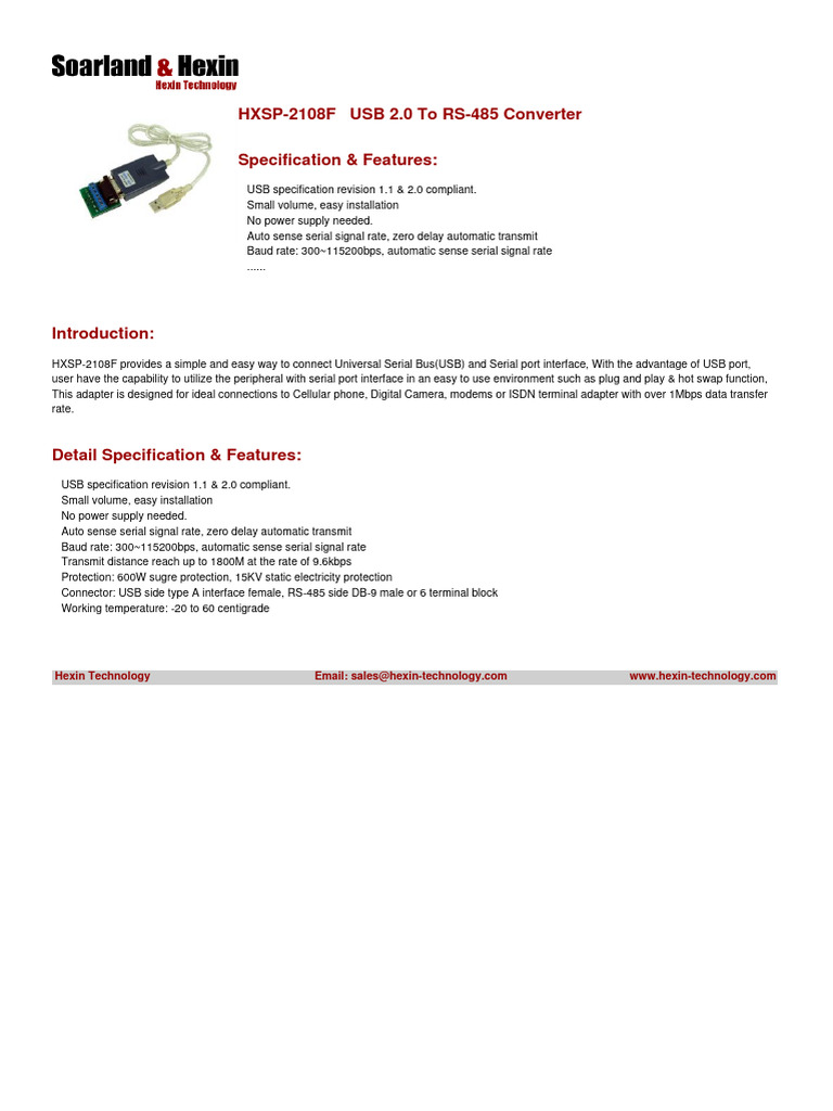 HXSP-2108F Datasheet | PDF