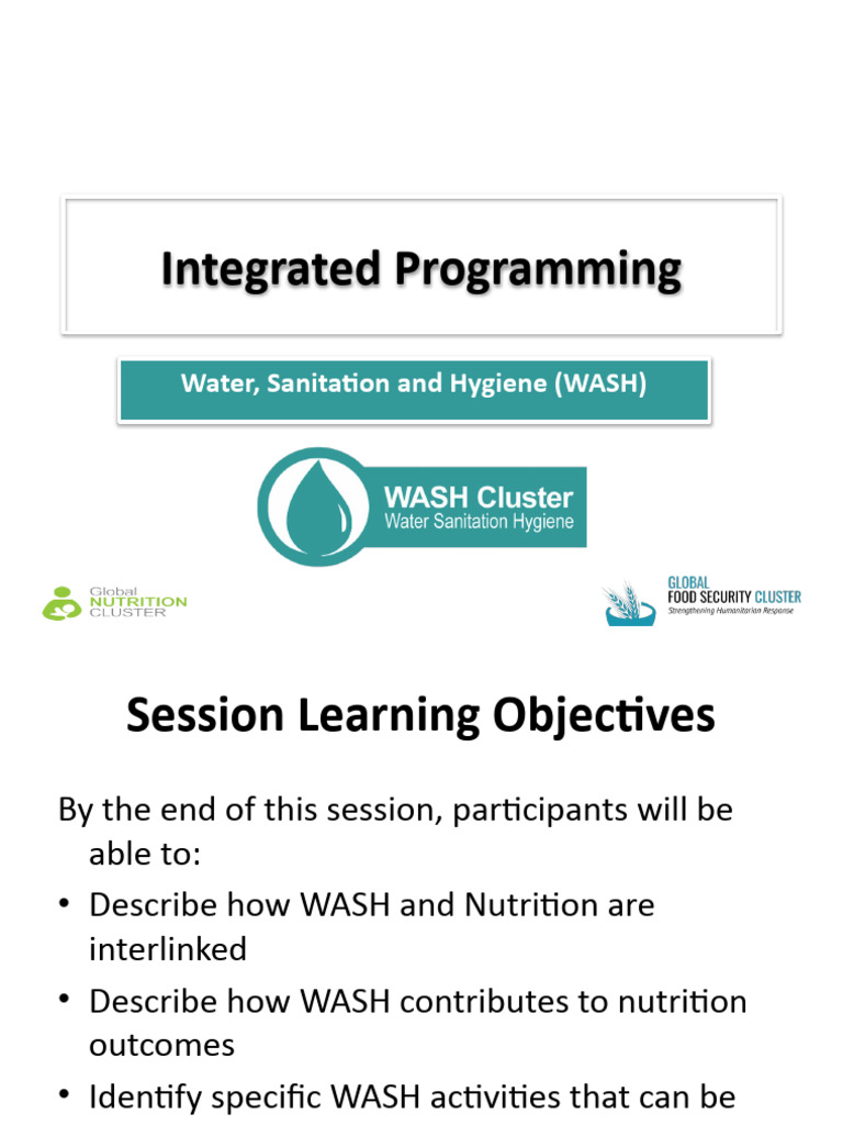 2.3 PPT - Integrated Programming - WASH | PDF | Wash | Sanitation