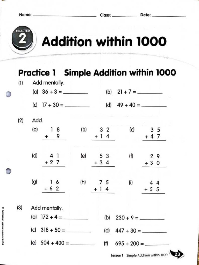 Math MY PALS 2A Addition Chapter 2 | PDF