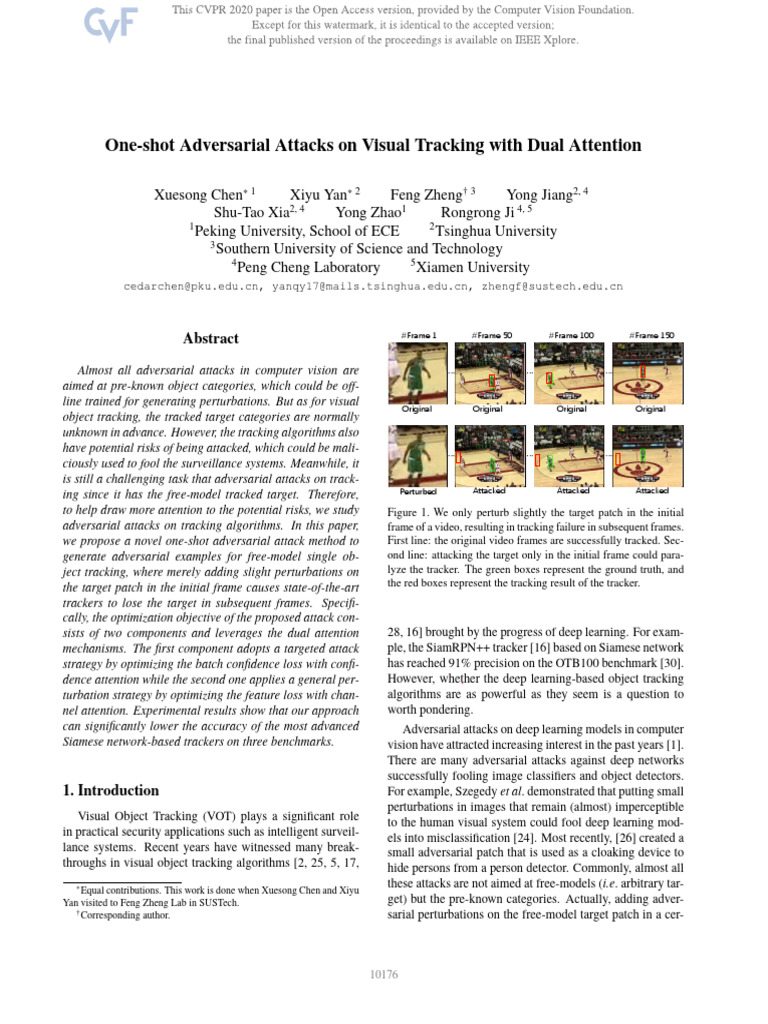 Chen One-Shot Adversarial Attacks On Visual Tracking With Dual Attention CVPR 2020 Paper | PDF ...