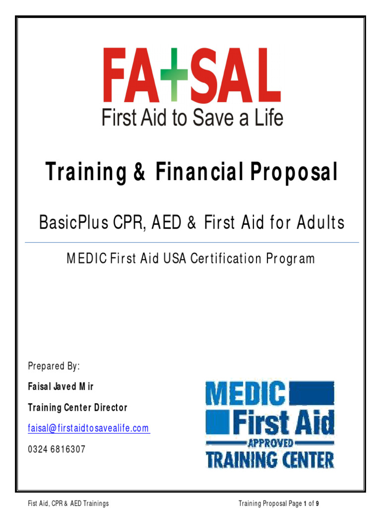 1day Mfa Basicplus CPR Aed and First Aid For Adults Generic Plan | PDF ...
