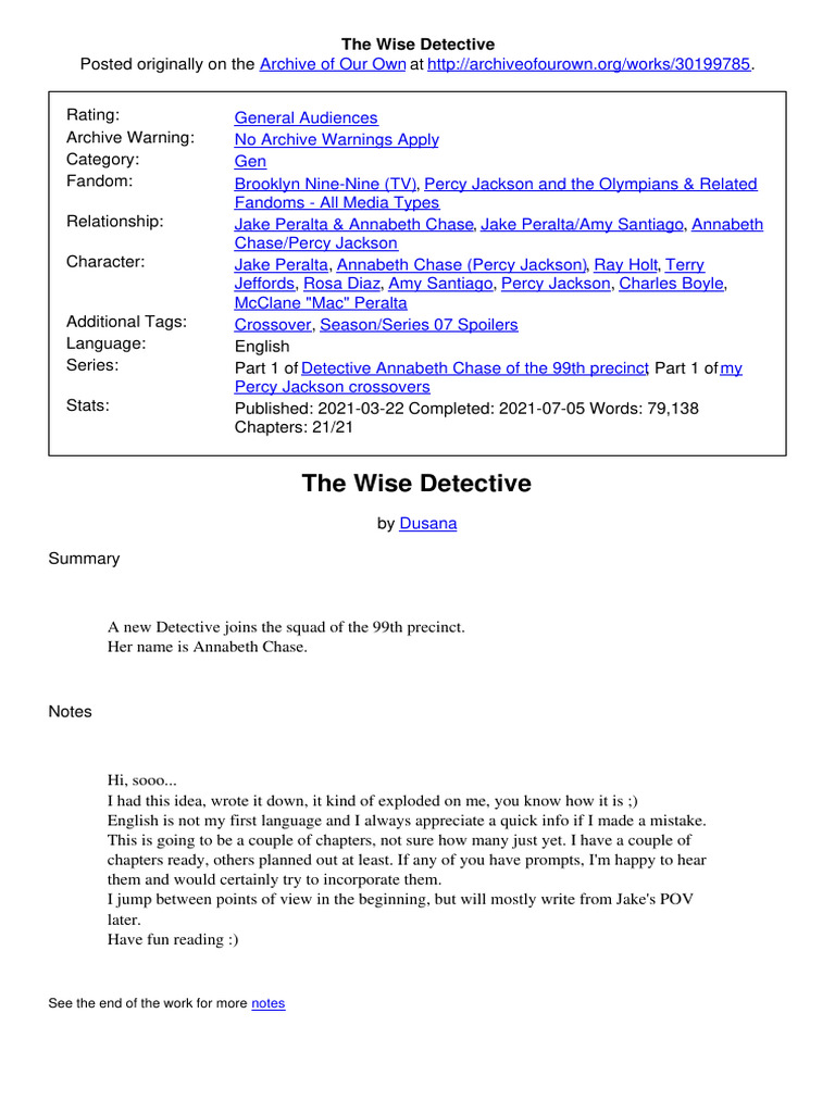 The Wise Detective | PDF | Robbery