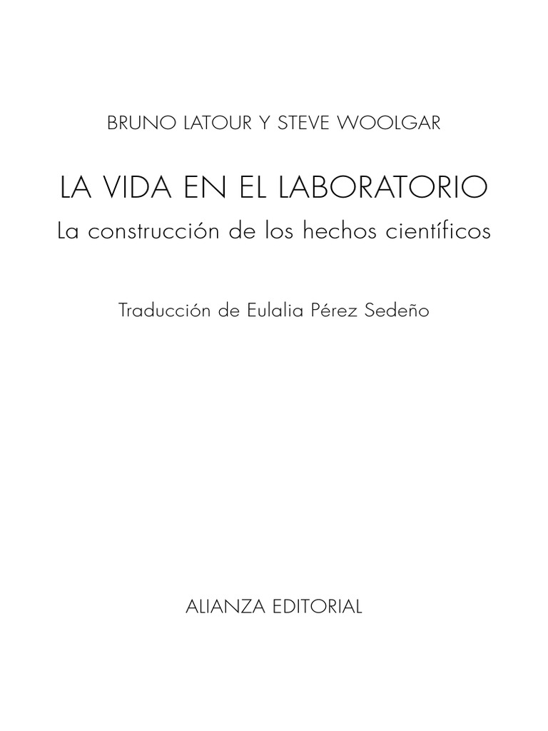 Bruno Latour La-Vida-En-El-Laboratorio | PDF | Pensamiento | Sociología