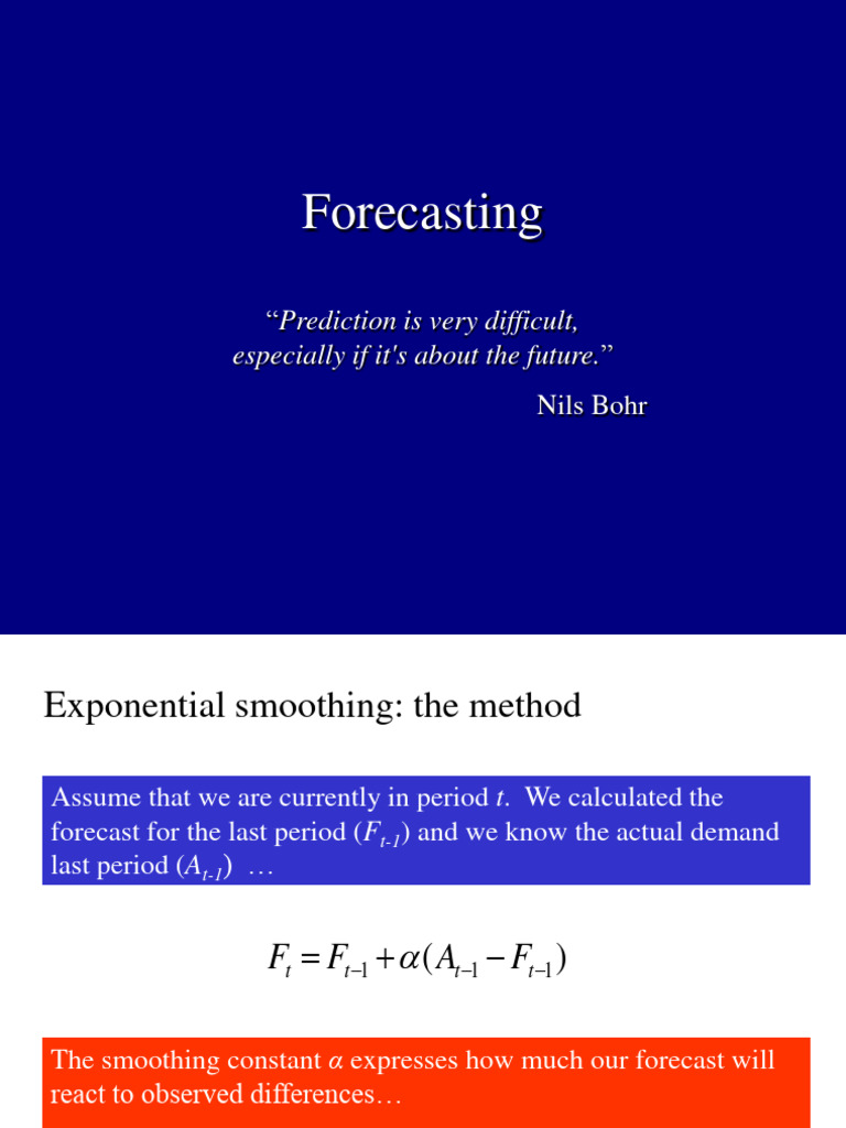 Exponential Smoothing | PDF | Forecasting | Statistical Analysis