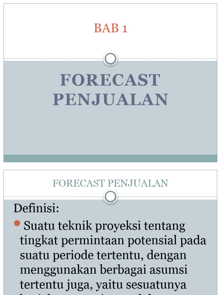 01 - Forecast Penjualan | PDF