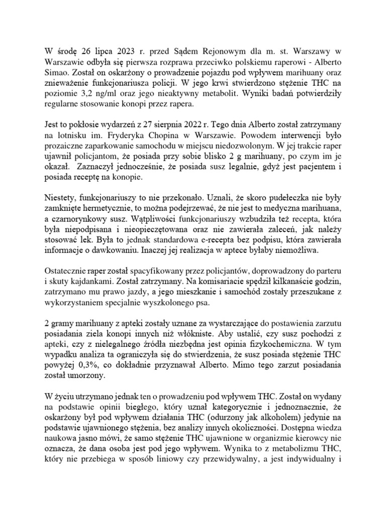 Alberto Simao. Notka Prasowa | PDF