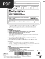 Shadow Paper Edexcel Maths | PDF | Mathematical Objects | Mathematical Analysis