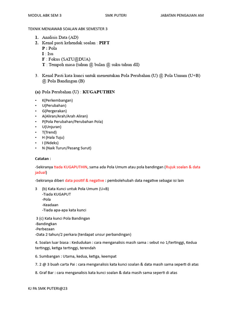 Modul Abk Sem 3-Versi Pelajar | PDF