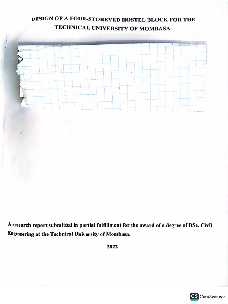 Design of 4 Story Hostel Block | PDF
