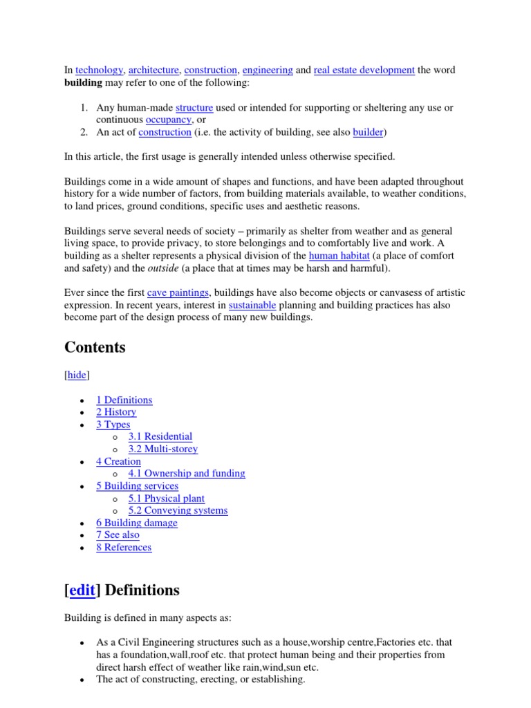 An In-Depth Look at Building Definitions, Types, Creation and Functions ...