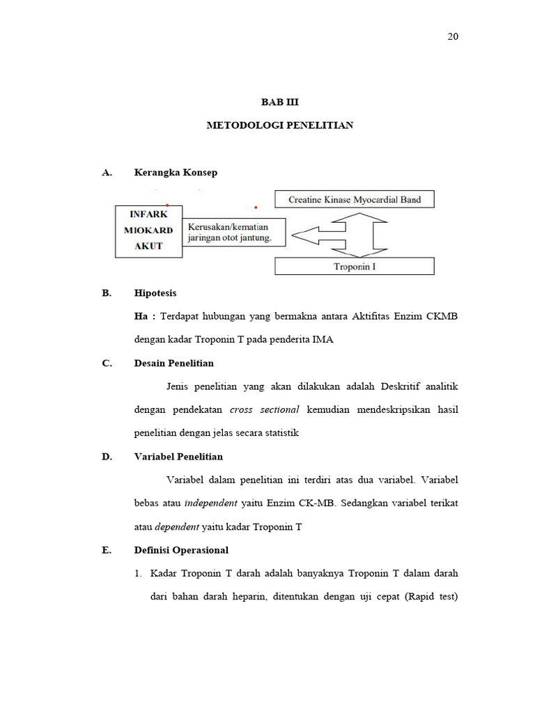 BAB III Hubungan CKMB Dan Troponin T | PDF | Sains & Matematika
