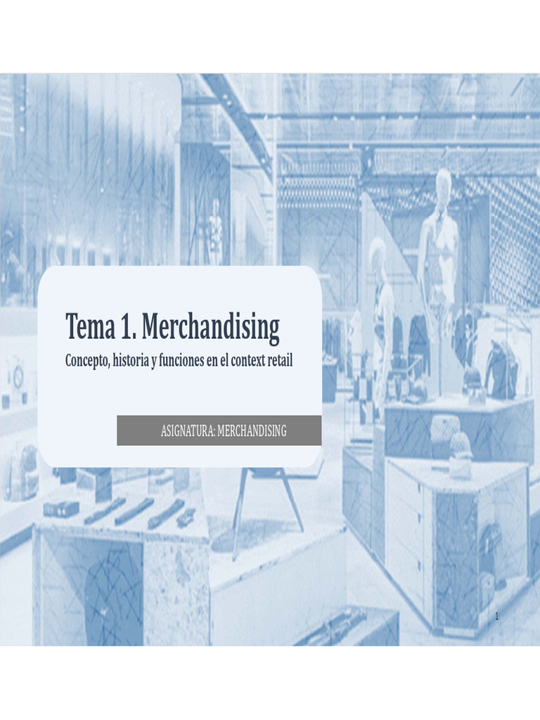 Tema 1 MERCHANDISING | PDF