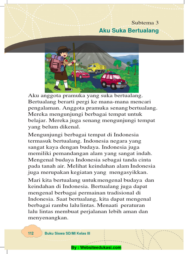 Materi Kelas 3 Tema 8 Subtema 3 Aku Suka Berpetualang | PDF