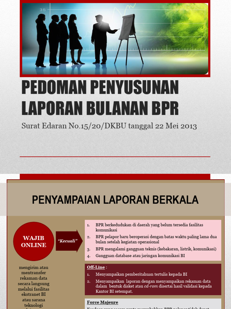 Pedoman Penyusunan Laporan Bulanan BPR | PDF
