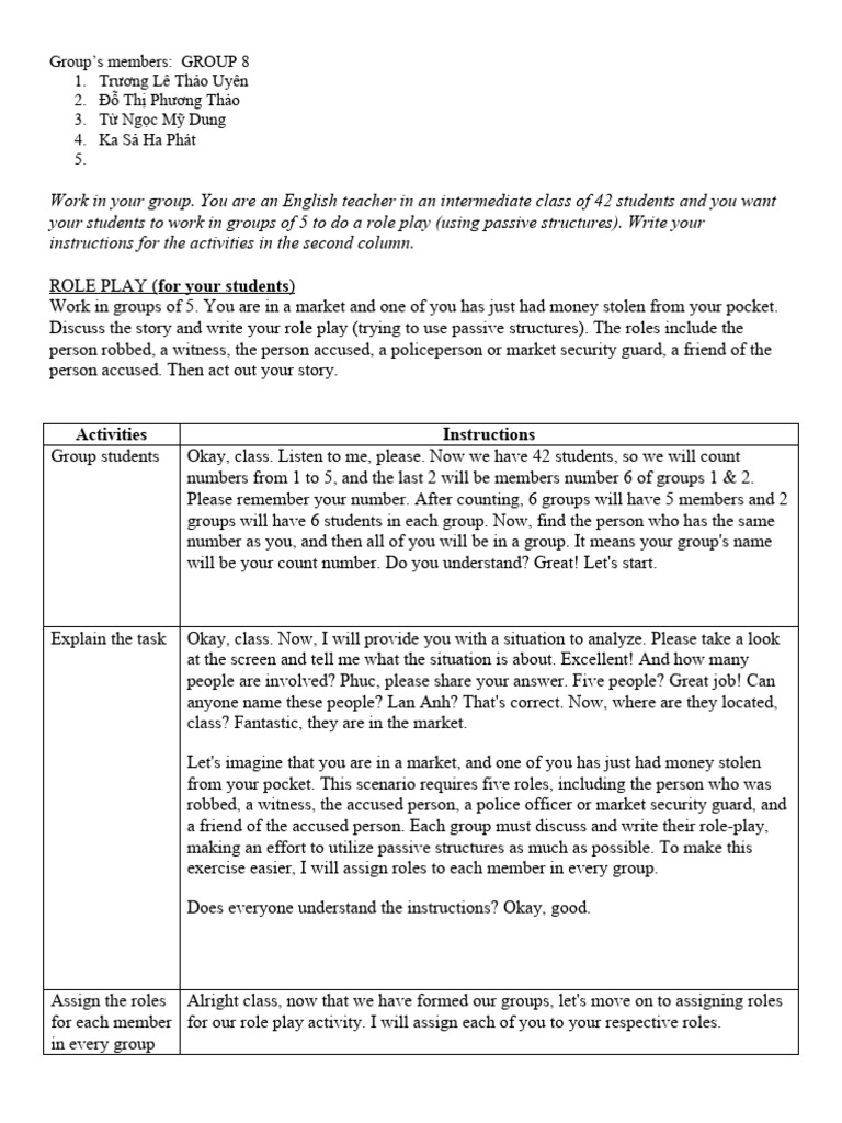 Group 8 - Group Work Activities | PDF