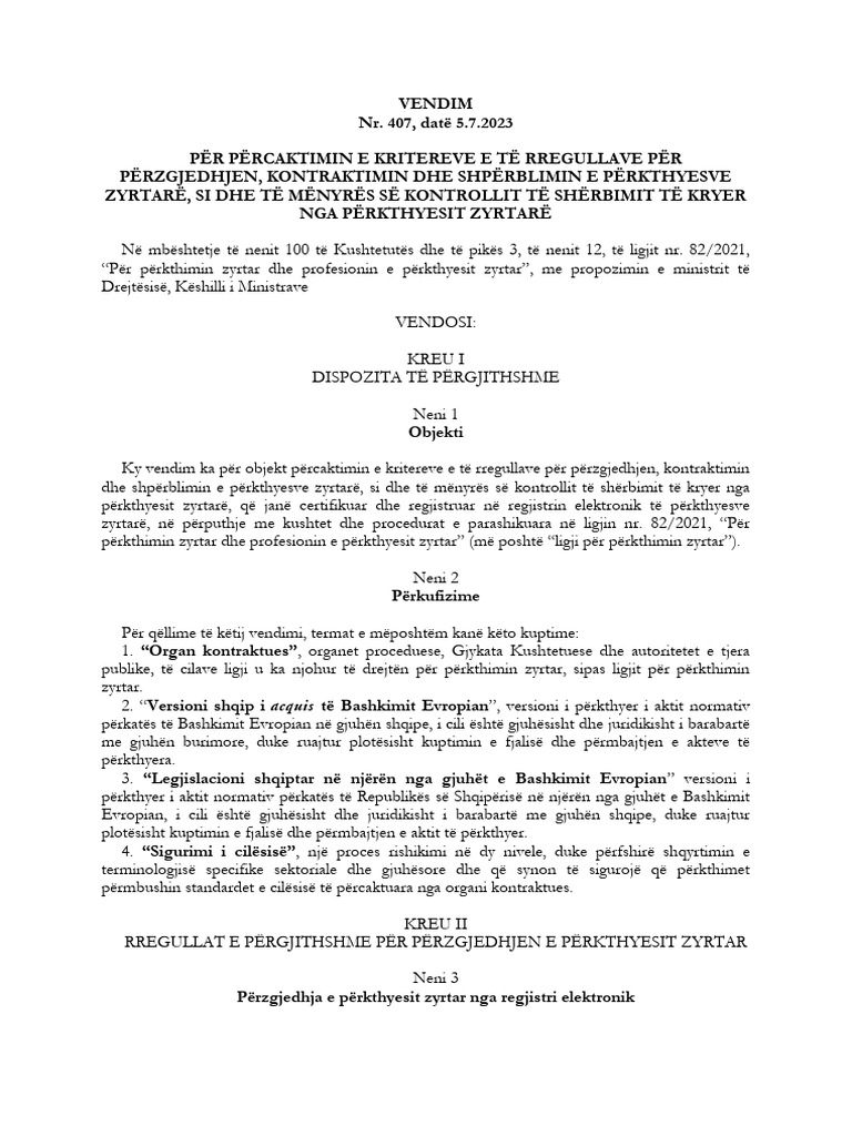 Vendim 2023 07 05 407 | PDF