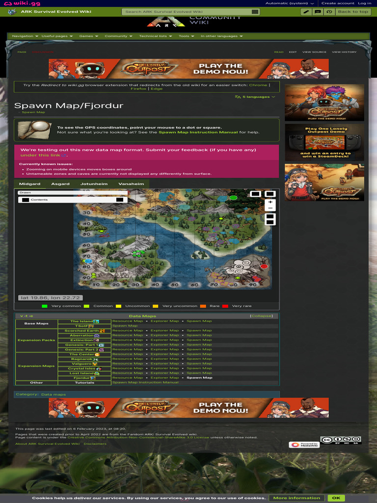 ARK Survival Evolved Spawn Maps | PDF | Wiki | Computing