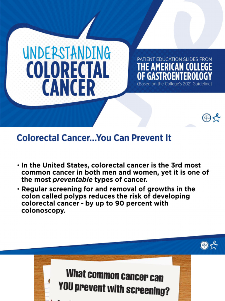ACG Colorectal Cancer Prevention Slides For Patient Audience 2021 ...