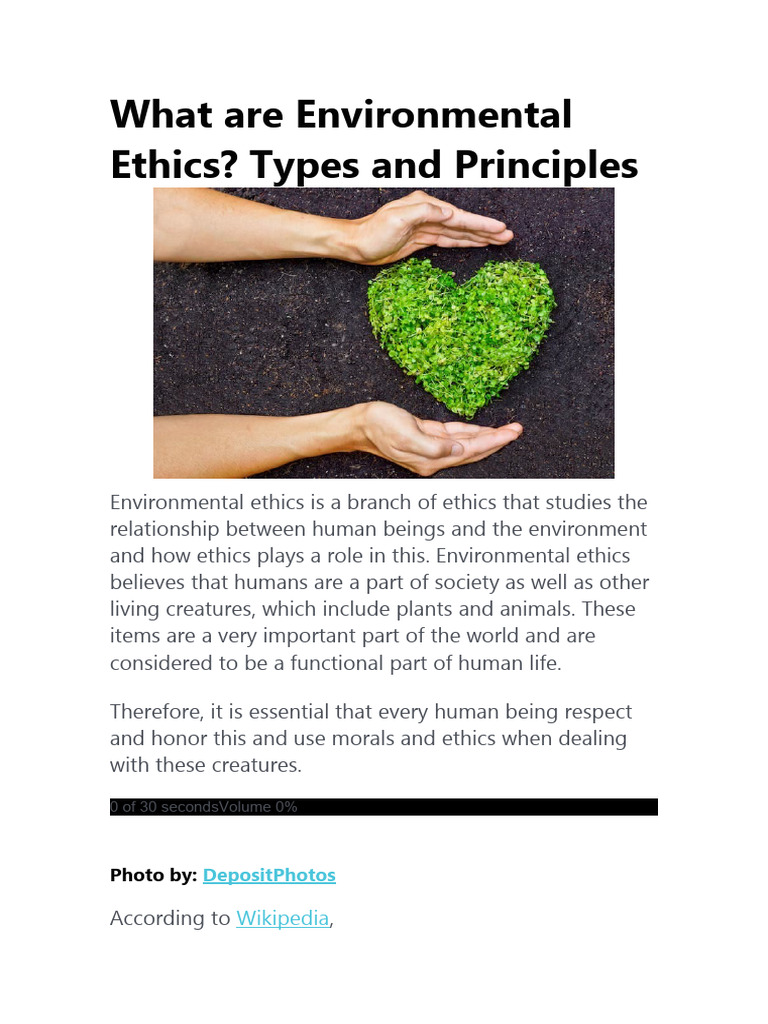 What Are Environmental Ethics | PDF | Environmental Ethics | Natural ...