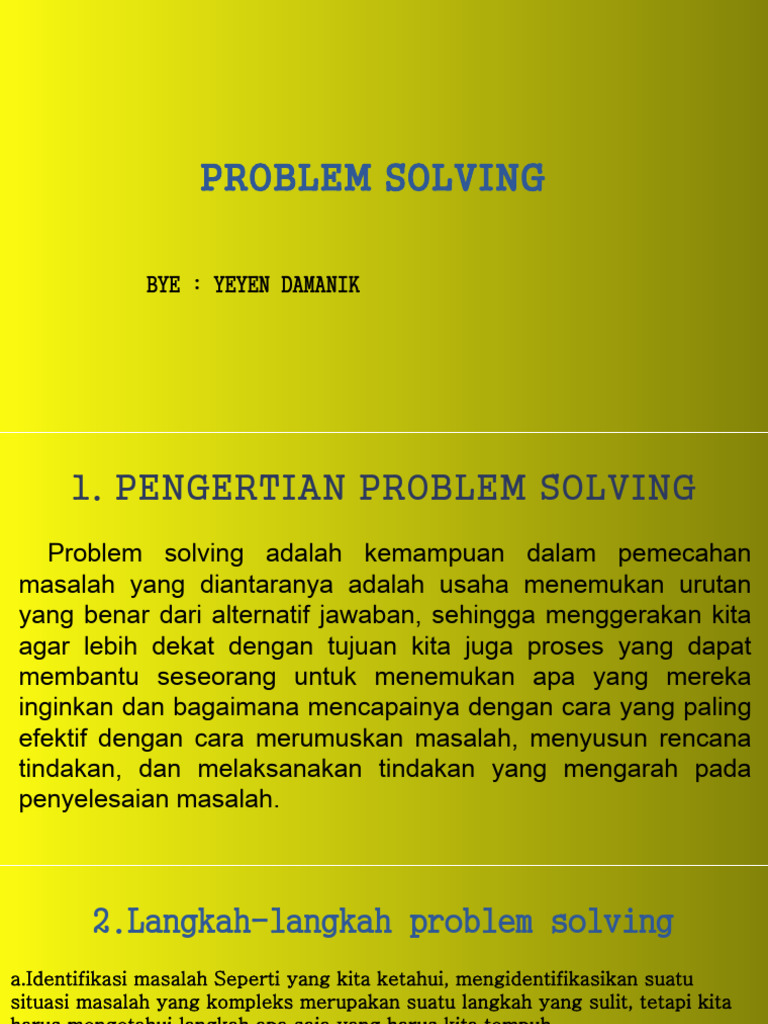 Problem Solving Ok | PDF