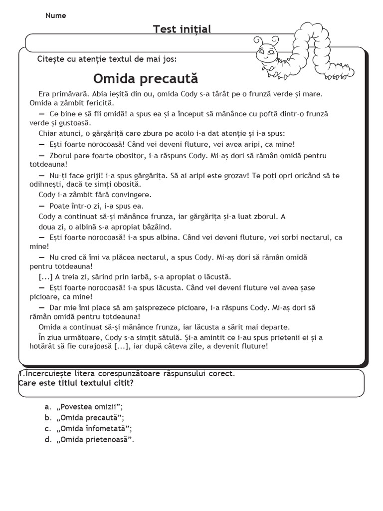 Spe 1678965793 Clasa A II A Pregatire Pentru Evaluarea Nationala CLR ...