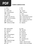 Magnesium Medical Abbreviation Guide | PDF | Magnesium | Blood Plasma