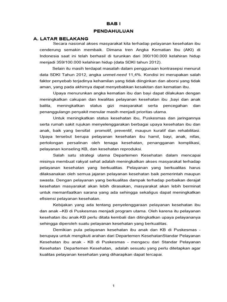 Pedoman Pelayanan Ruang Kia KB | PDF | Pengembangan Diri | Kesehatan ...