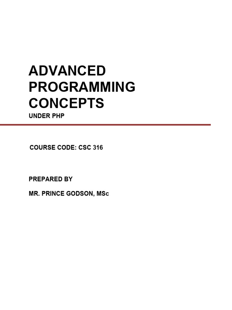 Espam CSC PHP CSC 316 | PDF | Php | Variable (Computer Science)