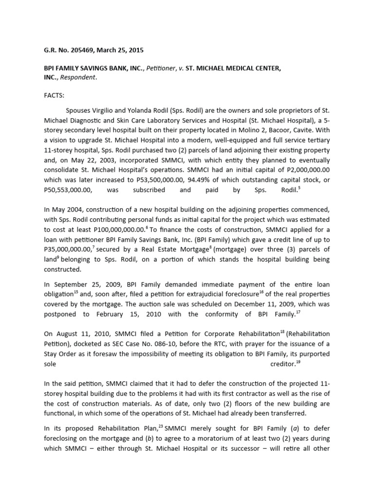 Corporate Rehabilitation Case Analysis | PDF | Liquidation | Going Concern