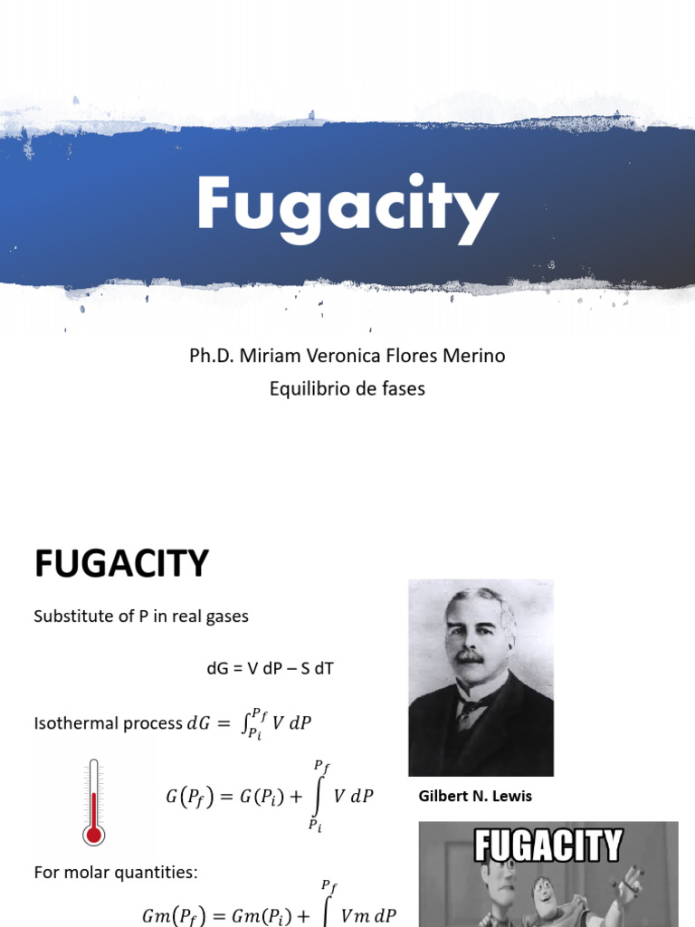 Fugacity | PDF | Gases | Metrology