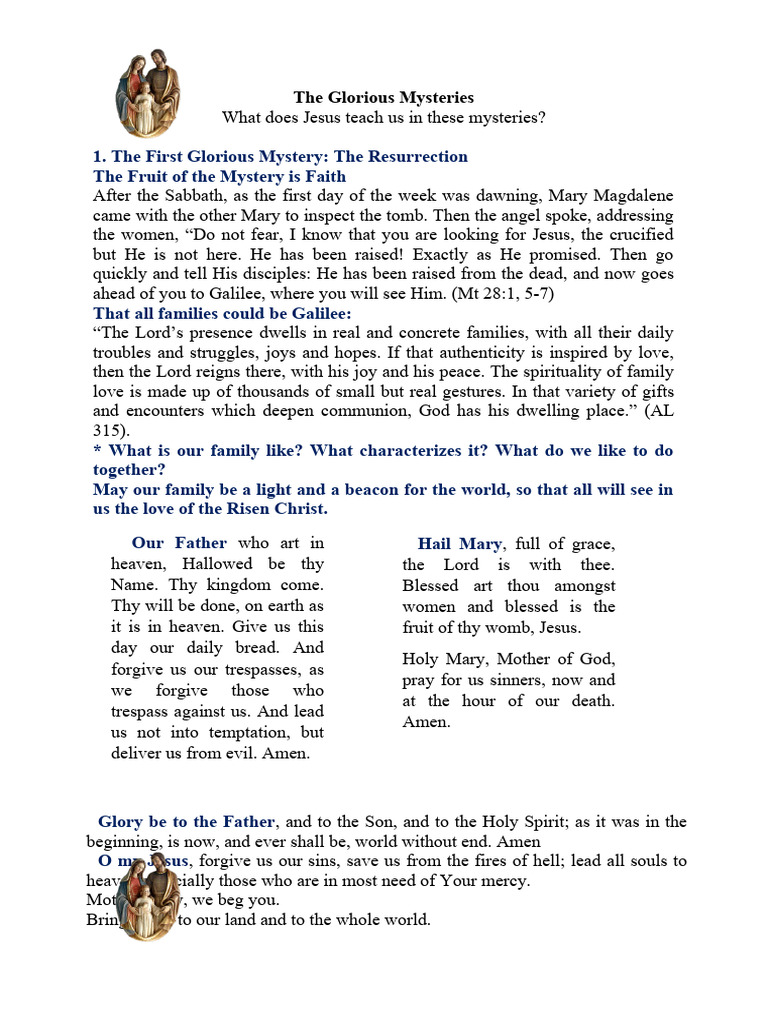 The Glorious Mysteries | PDF