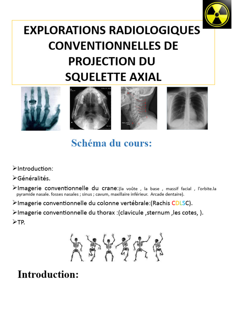 Explorations Radiologiques Conventionnelles de Projection Du Squelette Axial | PDF