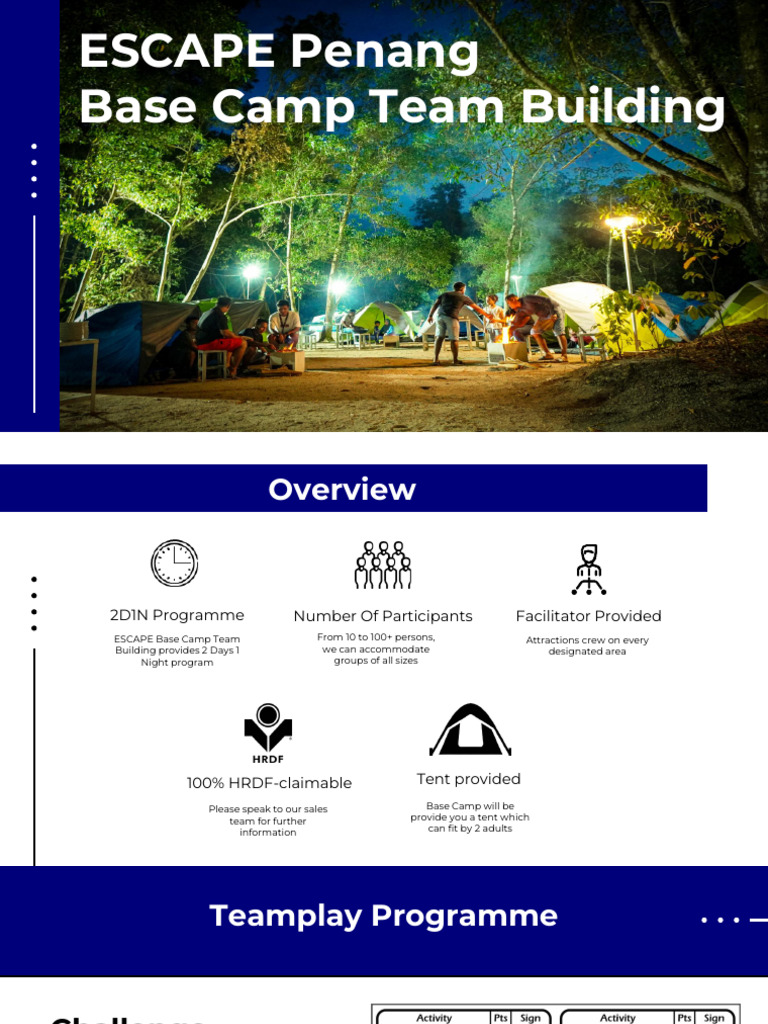 ESCAPE Penang Base Camp Team Building | PDF