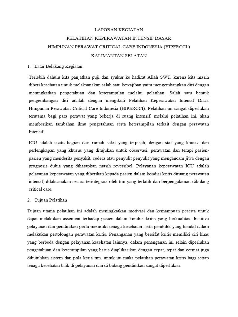 LAPORAN KEGIATAN Hipercci | PDF