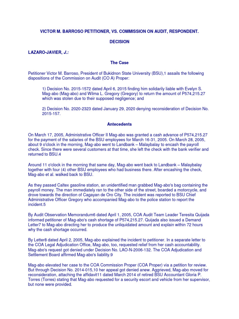 VICTOR V COA | PDF