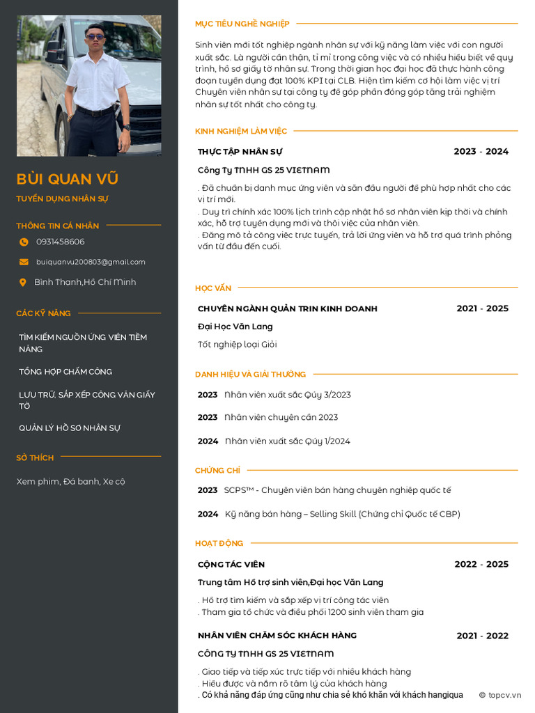 CV BÙI QUAN VŨ CV HỌC TopCV.vn | PDF