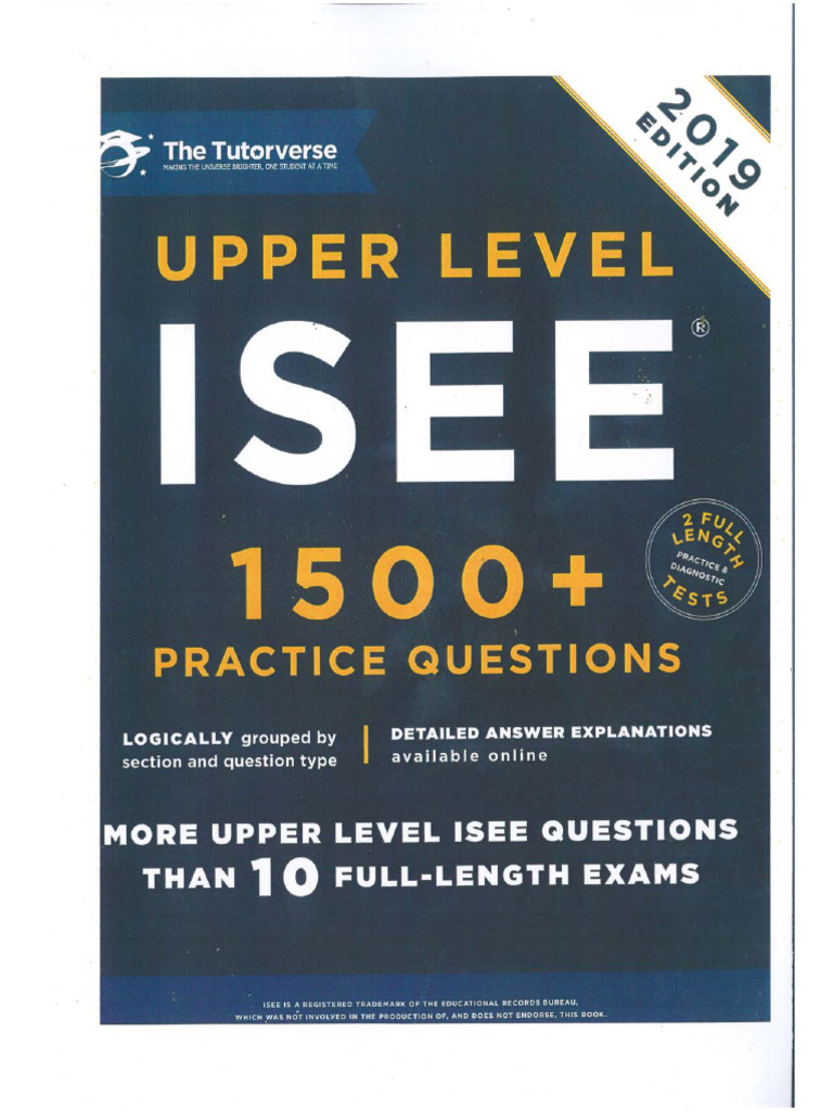 ISEE Upper Level - MATH | PDF