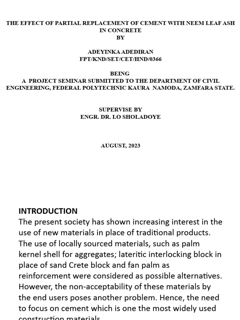 Yinka Power | PDF | Concrete | Cement