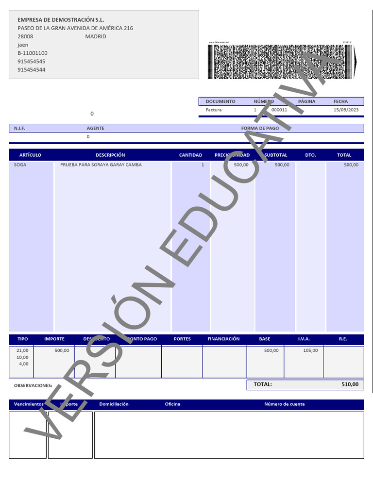 Factura 1-000011 | PDF