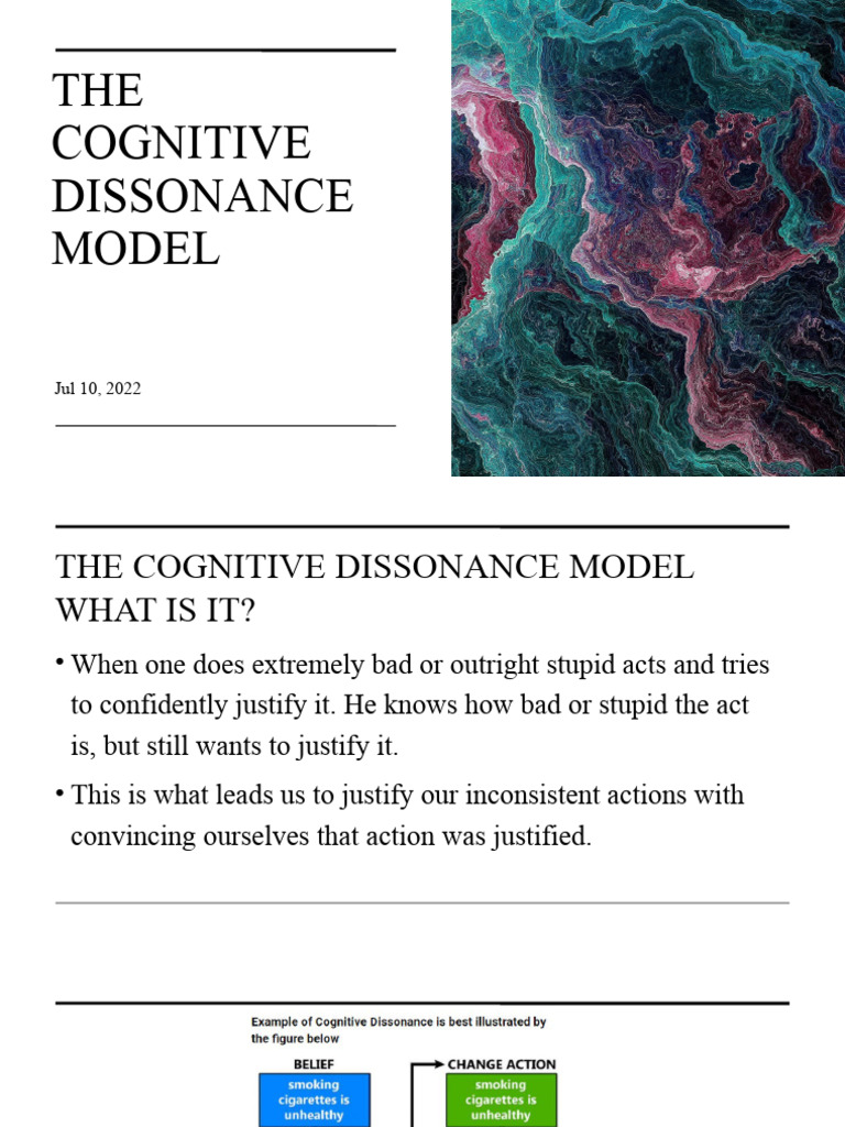 The Cognitive Dissonance Model | PDF