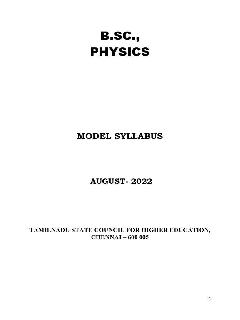 B.Sc. Physics Syllabus Overview | PDF | Force | Diffraction