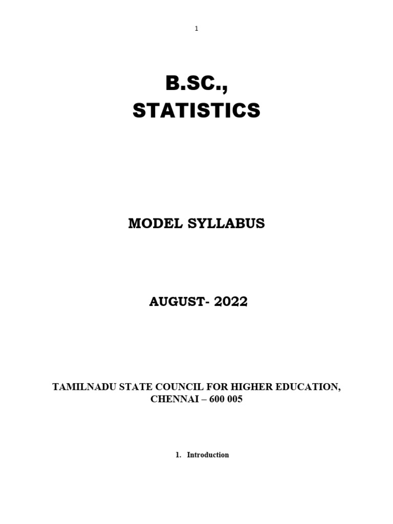 B.Sc. Statistics | Download Free PDF | Statistics | Probability ...